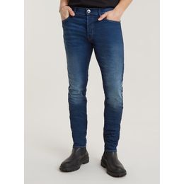 G-Star Raw Regular-fit-Jeans G-STAR "3301 Slim Jeans", Damen, Gr. 28, Länge 34, worker blau faded, Obermaterial: 89% Baumwolle, 10% Polyester, 1% Elasthan, Jeans