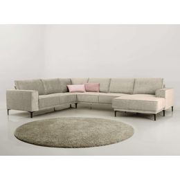 Wohnlandschaft OTTO HOME, B:342cm H:85cm T:260cmcream, 100% Polyester, Sofas, "OLAND U-Form, XXL, B: 342 cm, Skandi-Design", U-Form, 342 cm,