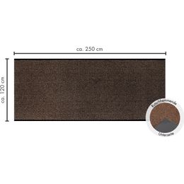 Fu&szlig;matte ANDIAMO "Easy, Made in Netherlands", braun, B:120cm H:5mm L:250cm, Kunstfaser, Teppiche, Schmutzfangl&auml;ufer, Schmutzfangmatte, rutschhemmend, Innen- und &uuml;berdachten Au&szlig;enbereich