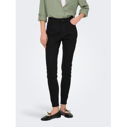 Jacqueline de Yong Skinny-fit-Jeans JDY "JDYMOON HW SKINNY JEANS BLACK DNM NOOS", Damen, Gr. S (36), L&auml;nge 30, schwarz (schwarz denim), Denim/Jeans, Obermaterial: 74% Baumwolle, 24% Polyester, 2% Viskose, unifarben, skinny fit kn&ouml;chellang, Jeans
