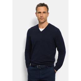 Strickpullover OLYMP "OLYMP Casual Strick", Jungen, Gr. 4XL, marine, 100% Schurwolle, Pullover Strickpullover