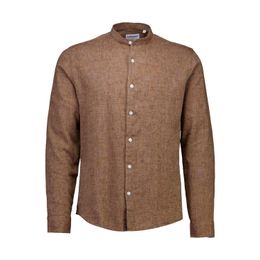 Leinenhemd LINDBERGH "LINDBERGH Leinenhemd", Jungen, Gr. L, Normalgr&ouml;&szlig;en, braun, Obermaterial: 55% Leinen, 45% Baumwolle, Hemden