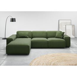 Ecksofa Home Affaire "Glimminge auch in Breitcord, Feincord, Boucl&eacute; + Easy care-Bezug", gr&uuml;n (oliv), B:294cm H:71cm T:191cm, 95% Polyester, 5% Nylon, Sofas, Ecksofa, L-Form, Breite 294, Zierkissen