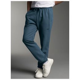 Sweathose TRIGEMA "TRIGEMA Sweathose", Herren, Gr. L, US-Gr&ouml;&szlig;en, blau (jeans, melange), 70% Baumwolle, 30% Polyester, Hosen Sweathose
