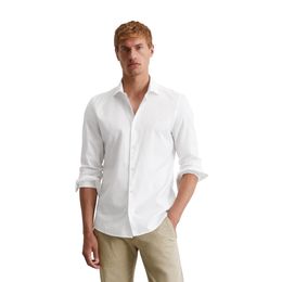 Marc O'Polo Langarmhemd MARC O'POLO "aus reiner Bio-Baumwolle", Herren, Gr. XS, Normalgr&ouml;&szlig;en, wei&szlig;, Obermaterial: 100% Baumwolle, unifarben, figurbetont normal, Doppelmanschette, Hemden