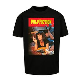 T-Shirt Merchcode "Merchcode Herren Pulp Fiction Poster Oversize Tee", Damen, Gr. S, schwarz, 100% Baumwolle, bedruckt, oversize, Rundhals, Shirts T-Shirt