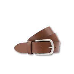 Bernd G&ouml;tz Lederg&uuml;rtel BERND G&Ouml;TZ "Lederg&uuml;rtel mit silberner Halbschlie&szlig;e", Damen, Gr. 100, braun (cognac), Rindsleder, G&uuml;rtel Lederg&uuml;rtel