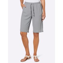 Bermudas Classic Basics, Damen, Gr. 38, Normalgr&ouml;&szlig;en, steingrau, 97% Polyester, 3% Elasthan, unifarben, Hosen Bermudas