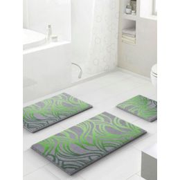 Badematte Grund Gr. 2, gr&uuml;n, grau, rechteckig (60cm x 100cm ), 1 Stk., Badematten, Badematte