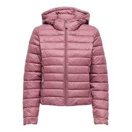 Steppjacke Only "ONLTAHIA LW QUILTED HOOD JKT OTW CC OTW", Damen, Gr. S, rose braun, Web, Obermaterial: 100% Nylon, unifarben, regular fit, Jacken Steppjacke