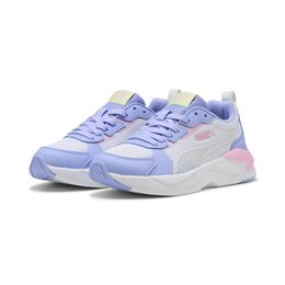 Sneaker Puma "X-Ray 3 Sneakers Jugendliche", Damen, Gr. 35,5, weiß silber mist intense lavender gray lila, Obermaterial: Synthetik, Textil; Futter: Textil; Innensohle: Textil; Laufsohle: Synthetik, Gummi, Schuhe Sneaker