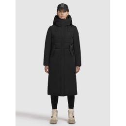 Khujo Damen Steppmantel "BARLA"schwarz, Gr. L, unifarben, 55% Baumwolle, 45% Polyester, M&auml;ntel