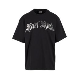 T-Shirt Karl Kani "Karl Kani KK Old English Chrome Tee", Damen, Gr. S, schwarz, 100% Baumwolle, bedruckt, loose fit, Rundhals, Shirts T-Shirt