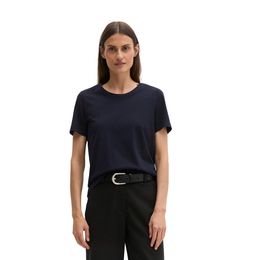 Marc O'Polo T-Shirt MARC O'POLO "aus Organic Cotton SIngle Jersey", Damen, Gr. S, blau (maniac midnight), Obermaterial: 100% Baumwolle, unifarben, Basic, Basic, Rundhals, Shirts T-Shirt