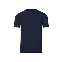 T-Shirt TRIGEMA "TRIGEMA V-Shirt COOLMAX", Damen, Gr. L, blau (navy), 100% Polyester (recycelt), Shirts T-Shirt