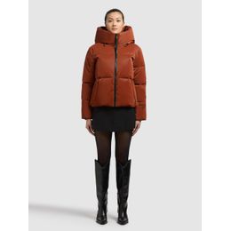 Steppjacke Khujo "AUDREY SHINY", Damen, Gr. XS, sienna braun, 100% Polyester, unifarben, eingesetzt elastischer Bund mit Windstopper, Jacken Steppjacke