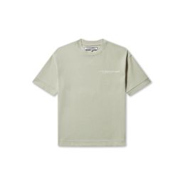 T-Shirt IRASUTO STUDIOS "Irasuto Studios SARAISU T-SHIRT", Damen, Gr. L, sage, 70% Polyester, 30% Baumwolle, bedruckt, oversize, Rundhals, Shirts T-Shirt