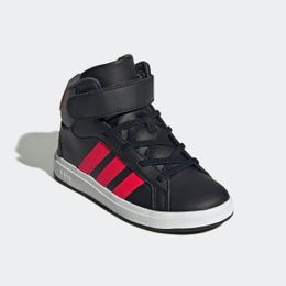 Sneaker adidas Sportswear "GRAND COURT MID K", Mädchen, Gr. 29, core schwarz, lucid rot, grau six, Schuhe Sneaker