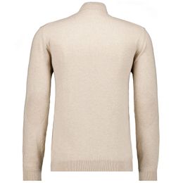 Rundhalspullover Ragman, Herren, Gr. 52, beige (beige, melange, 820), 95% Baumwolle 5% Cashmere, hoch geschlossener Ausschnitt, Pullover Rundhalspullover