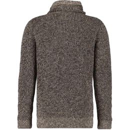 Rollkragenpullover Ragman, Herren, Gr. 54, grau (taupe, grau mouliniert, 187), 100% Baumwolle, ohne Ausschnitt, Pullover Rollkragenpullover