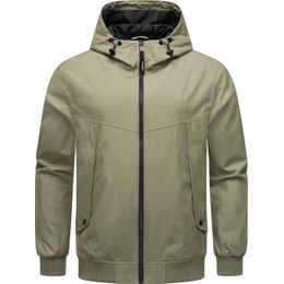 Outdoorjacke Ragwear "Tyller", Herren, Gr. L (52), gr&uuml;n (olivgr&uuml;n), Material: 74% Baumwolle, 26% Nylon; Innenfutter: 100% Polyester, l&auml;ssig geschnitten h&uuml;ftlang, hoch geschlossener Ausschnitt, &Auml;rmel ohne &Auml;rmelschlitz Rippb&uuml;ndchen, Jacken Outdoorjacke, Leichte &Uuml;bergangsjacke mit Kapuze