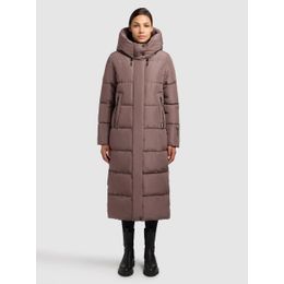 Steppmantel Khujo "SOULANI4", Damen, Gr. L, taupe, 100% Polyester, unifarben, loose fit, eingesetzt elastischer Bund, Mäntel Steppmantel, Topseller
