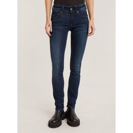 G-Star Raw Regular-fit-Jeans G-STAR "Midge Straight Jeans", Damen, Gr. 34, L&auml;nge 32, dk aged, Obermaterial: 62% Baumwolle, 30% Baumwolle, 7% Polyester, 1% Elasthan, Jeans