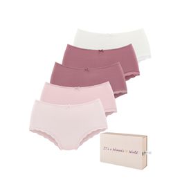 Lascana Damen Taillenslip, Gr. 32rose, Single Jersey, Obermaterial: 95% Baumwolle, 5% Elasthan, unifarben, Unterhosen, aus elastischer Baumwolle mit