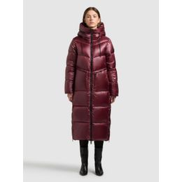 Steppmantel Khujo "TONIA", Damen, Gr. L, mahagoni rot, 100% Nylon, unifarben, eingesetzt elastischer Bund mit Windstopper, M&auml;ntel Steppmantel