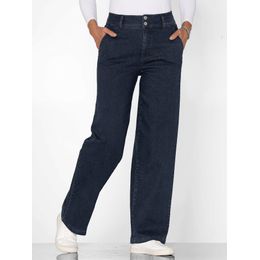 Bequeme Jeans Classic Basics, Damen, Gr. 48, Normalgrößen, blau (dunkelblau), 81% Baumwolle, 17% Polyester, 2% Elasthan, lang, Jeans