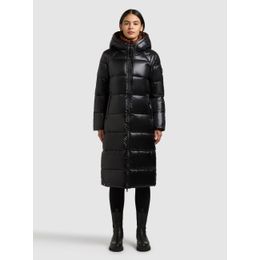Steppmantel Khujo "NASHI 2IN1 (EINSATZ HERAUSNEHMBAR)", Damen, Gr. M, schwarz, 100% Nylon, unifarben, eingesetzt elastischer Bund mit Windstopper, Mäntel Steppmantel