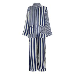 Lily & Lionel Pyjama LILY AND LIONEL "Evie Long Sleeve Print Pyjama Set Damen", Damen, Gr. L, navy, 100% Viskose, Homewear-Sets Pyjama