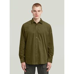 G-Star Raw Langarmshirt G-STAR "Clean Regular Hemd", Damen, Gr. XL, schwarz olive, Obermaterial: 100% Baumwolle, Shirts Langarmshirt