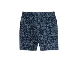 Boxershorts TRIGEMA "TRIGEMA Boxer-Shorts mit freundlichem Smiley-Muster", Herren, Gr. 3XL, 1 Stk., blau (navy), 100% Baumwolle, Unterhosen