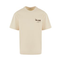 T-Shirt MisterTee "MisterTee All Time Favorite Oversize Tee", Damen, Gr. 4XL, sandwei&szlig;, 100% Baumwolle, bedruckt, loose fit, Rundhals, Shirts T-Shirt