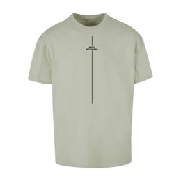 T-Shirt Merchcode "Merchcode Herren Think Different Heavy Oversized Tee", Damen, Gr. L, softsalvia, 100% Baumwolle, bedruckt, oversize, Rundhals, Shirts T-Shirt