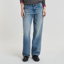 G-Star Raw Weite Jeans G-STAR "Jeans Judee Straight", Damen, Gr. 27, L&auml;nge 30, blau (sun faded air force blau), Denim/Jeans, Obermaterial: 100% Baumwolle, straight fit normal, Jeans