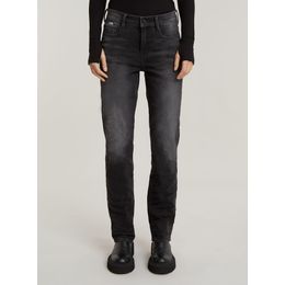 G-Star Raw 5-Pocket-Jeans G-STAR "Strace Straight Jeans", Damen, Gr. 26, L&auml;nge 34, worn in schwarz moon, Obermaterial: 2% Elasthan, Jeans 5-Pocket-Jeans