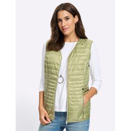 Steppweste Inspirationen, Damen, Gr. 46, schilf, 100% Polyester, Wattierung:100% Polyester, unifarben, Westen Steppweste
