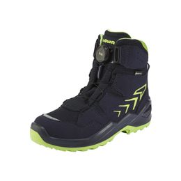 Winterstiefel Lowa "FIRO GORE-TEX HI JR", Jungen, Gr. 38, navy, limone, Synthetik, Textil, Schuhe Winterstiefel, Winterschuhe, Winterboots, wasserdicht, gef&uuml;ttert, mit Drehverschluss