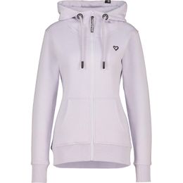 alife and kickin Kapuzensweatjacke ALIFE & KICKIN "Damen YasminAK A", Damen, Gr. L, galactic lila melange, 50% Baumwolle, 50% Polyester, Sweatjacken