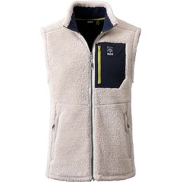 Fleeceweste LPO "Ravin", Herren, Gr. M, grau (wind chime), 100% Polyester, regular fit, Westen Fleeceweste, Stehkragen, mit Langhaarfleece gef&uuml;ttert