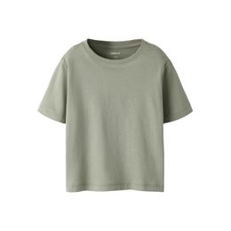 T-Shirt name it "NMMVOBBO SS NREG TOP NOOS", Jungen, Gr. 98, shadow, Jersey, Obermaterial: 100% Baumwolle, unifarben, normal normal, Rundhals, Shirts T-Shirt