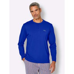 Pyjamaoberteil "Schlafanzug-Shirt", Damen, Gr. 52/54, royalblau, 100% Baumwolle, unifarben, Shirts