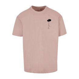 T-Shirt Merchcode "Merchcode Herren Love In The Air Heavy Oversize Tee", Damen, Gr. S, duskrose, 100% Baumwolle, bedruckt, oversize, Rundhals, Shirts T-Shirt