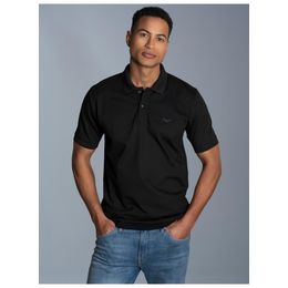 Poloshirt TRIGEMA "TRIGEMA Poloshirt DELUXE Piqué", Herren, Gr. L, schwarz, 100% Baumwolle, Basic, Shirts