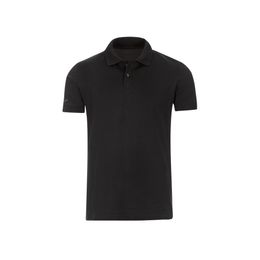 Poloshirt TRIGEMA "TRIGEMA Poloshirt aus elast. Piqu&eacute;", Damen, Gr. M, schwarz, 94% Baumwolle, 6% Elasthan, Basic, Shirts