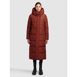 Steppmantel Khujo "SOULANI4", Damen, Gr. L, dunkelrot, 100% Polyester, unifarben, loose fit, eingesetzt elastischer Bund, Mäntel Steppmantel, Topseller