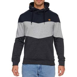 Kapuzensweatshirt INDICODE "INMarcus", Herren, Gr. M, blau (navy), Sweatware, Obermaterial: 60% Baumwolle, 40% Polyester, regular fit normal, Rundhals, Rippb&uuml;ndchen, Sweatshirts