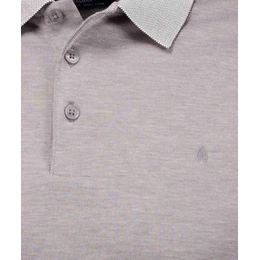 Poloshirt Ragman, Herren, Gr. L, silber (silbergrau), Baumwollmischung, regular fit, ohne Ausschnitt, Shirts